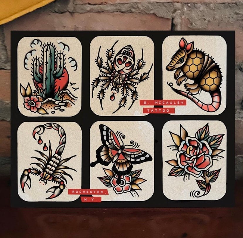 desert tattoo flash